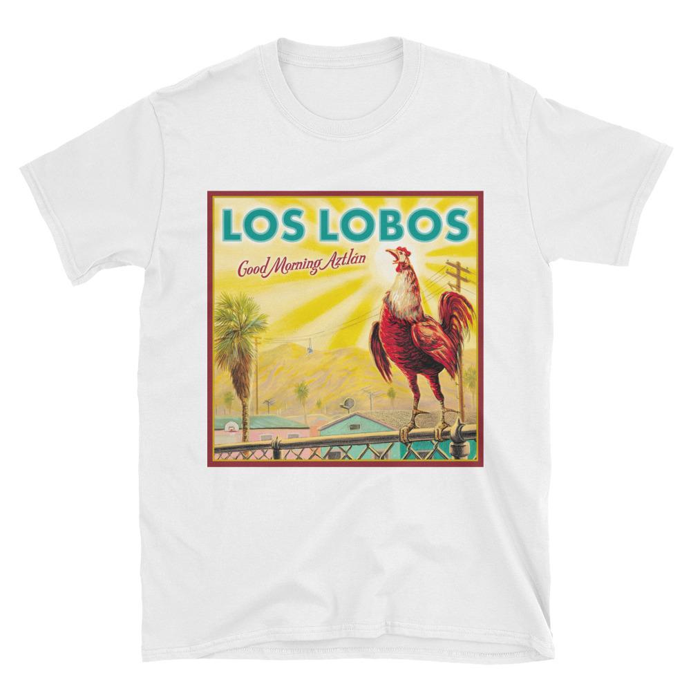 Men's Good Morning Aztlan T-Shirt - White | Los Lobos Merch Store